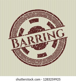 Red Barring Rubber Grunge Texture Seal Stock Vector (Royalty Free ...