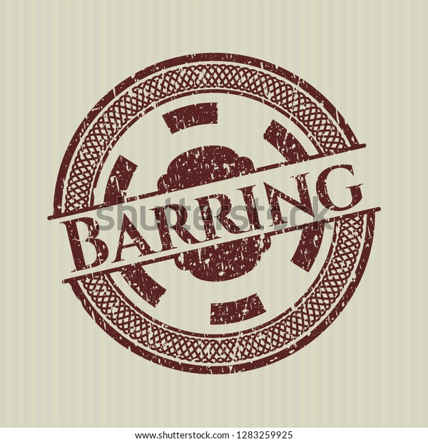 Red Barring Rubber Grunge Texture Seal Stock Vector (Royalty Free ...