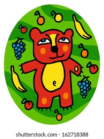 Red Bear Fruits Stock Vector (Royalty Free) 162718388 | Shutterstock