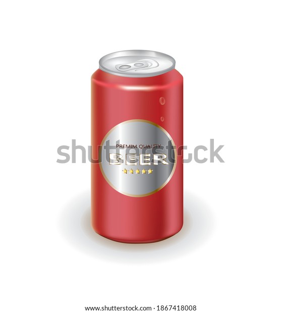 Red Beer Can Vector Illustration Stock Vector (Royalty Free) 1867418008 ...