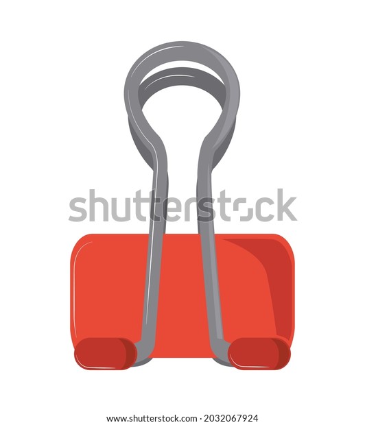Red Binder Clip Icon Isolated Stock Vector (Royalty Free) 2032067924 ...