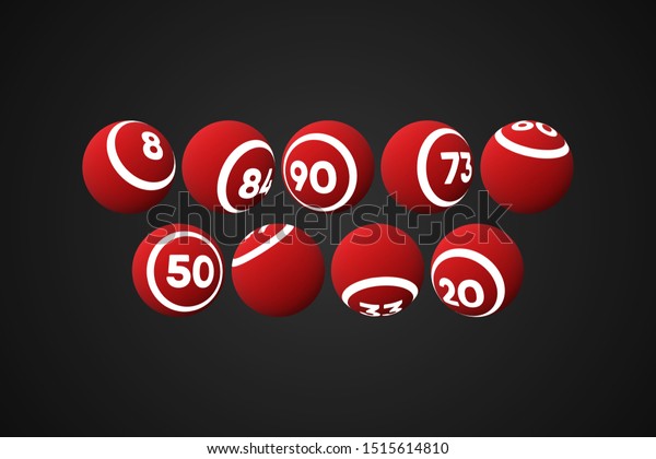 Red Bingo Balls Vector Illustration Stock Vector (Royalty Free ...
