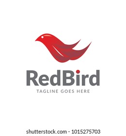 Red Bird Logo Icon Vector Template Stock Vector (Royalty Free ...