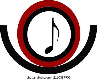 Red Black Abstract Music Note Vector Stock Vector (Royalty Free ...