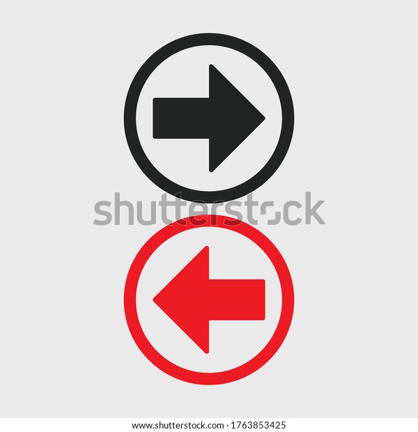 Red Black Arrow Icon Vector Eps Stock Vector (Royalty Free) 1763853425 ...
