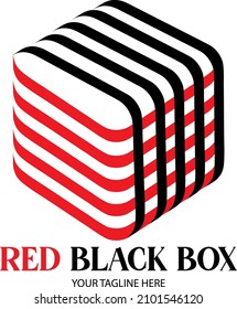 Red Black Box Logo Design Vector Stock Vector (Royalty Free) 2101546120 ...