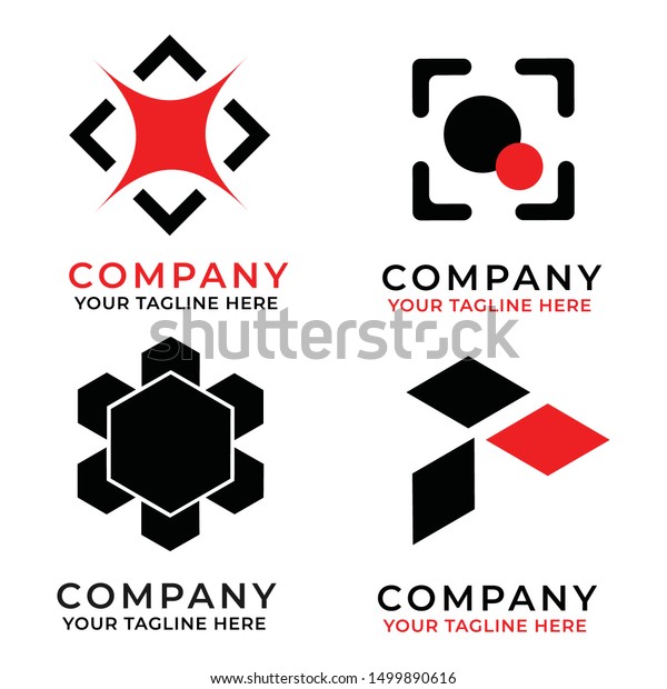 Red Black Brand Logo Design Vector Stock Vector (Royalty Free ...