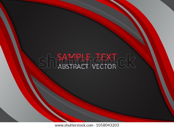 Red Black Color Wave Abstract Vector Stock Vector (Royalty Free) 1058043203