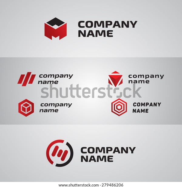 Red Black Company Logo Stock Vector (Royalty Free) 279486206