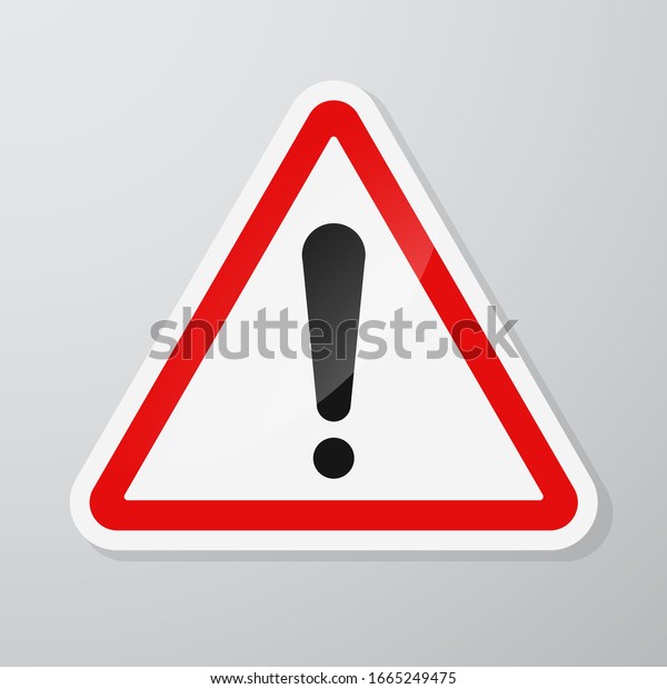 Red Black Danger Warning Sign Vector Stock Vector (Royalty Free ...