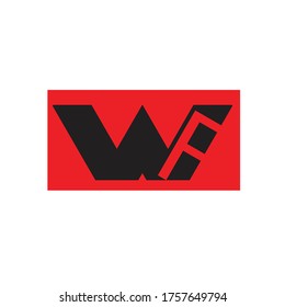 Red Black Design Logo Font Wf Stock Vector (Royalty Free) 1757649794 ...