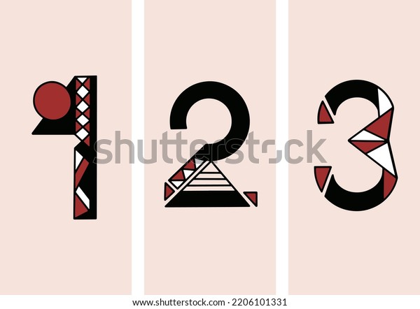 Red Black Geometric Color Block Elements Stock Vector (Royalty Free ...