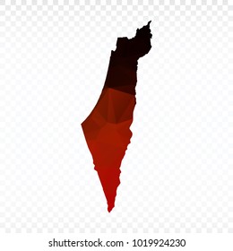 Vector Israel Map Red Polygon Triangle: เวกเตอร์สต็อก (ปลอดค่าลิขสิทธิ์ ...