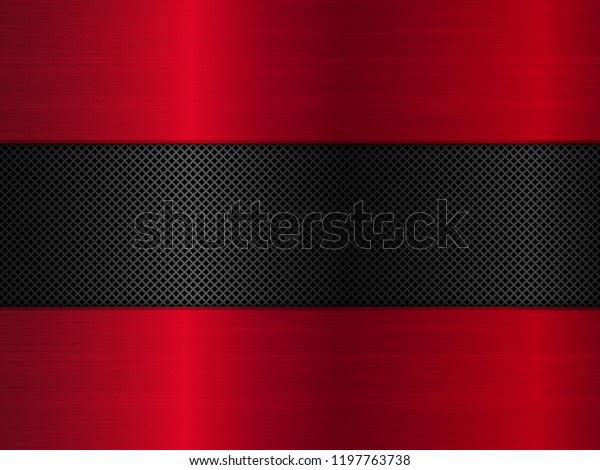 Red Black Metal Background Abstract Vector Stock Vector (Royalty Free ...