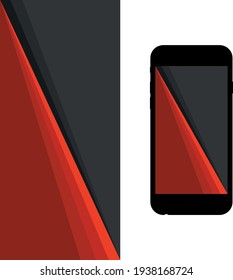 Red Black Phone Wallpaper Vector Mobile Stock Vector (Royalty Free ...