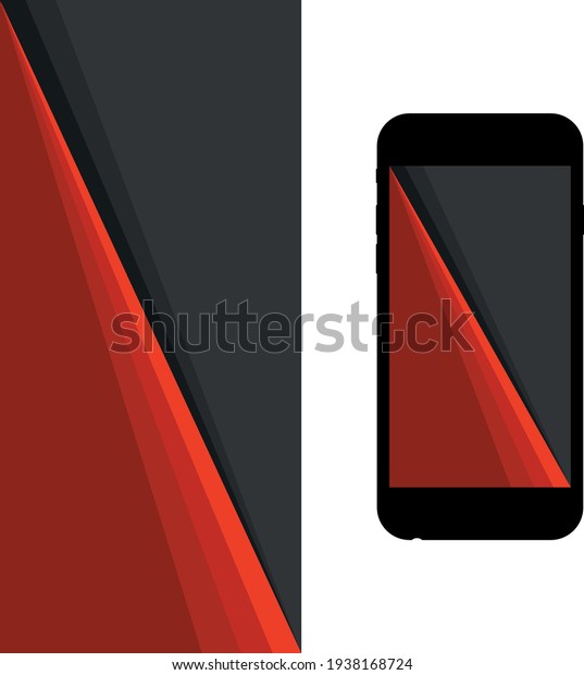 Red Black Phone Wallpaper Vector Mobile Stock Vector (Royalty Free ...