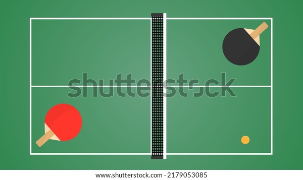 Red Black Ping Pong Bats Orange Stock Vector (Royalty Free) 2179053085 ...