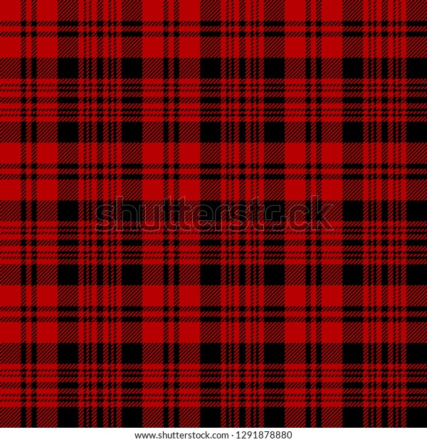 Red Black Tartan Plaid Scottish Seamless Stock Vector Royalty Free