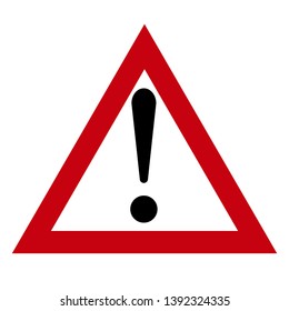 Warning Sign Red Black Color Stock Vector (Royalty Free) 1889321065 ...