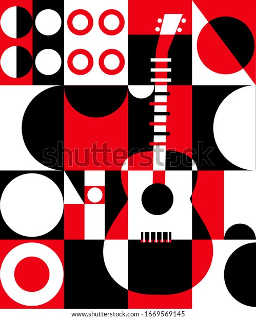 Red Black White Color Combination Trendy Stock Vector (Royalty Free ...