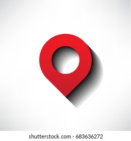 Red Blank Location Icon Stock Vector (Royalty Free) 683636272 ...