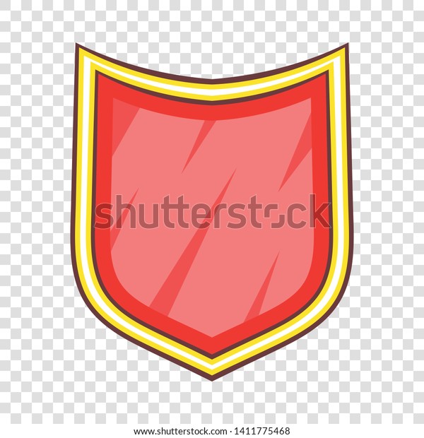 Red Blank Shield Icon Cartoon Illustration Stock Vector (Royalty Free ...