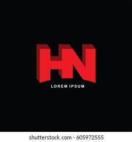 Red Block Initial Letter Brand Logo Stock Vector (Royalty Free) 605972555