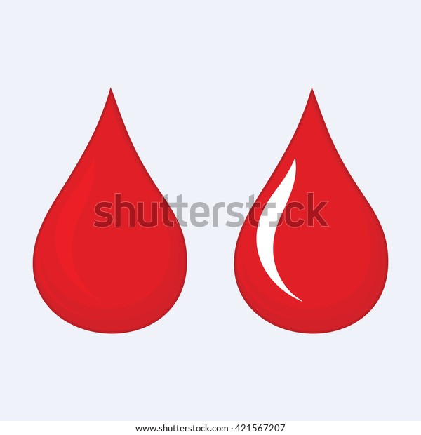 Red Blood Drop Stock Vector (Royalty Free) 421567207 | Shutterstock