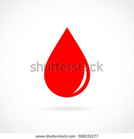 Red Blood Drop Icon Red Blood Stock Vector (Royalty Free) 500232277 ...