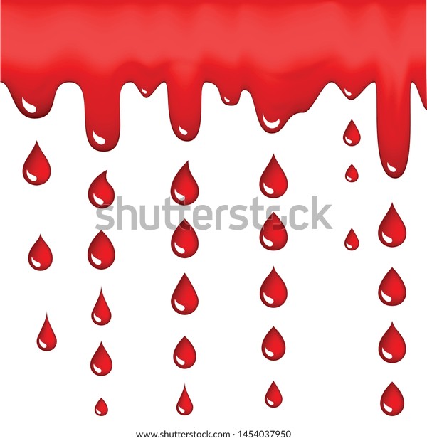 Red Blood Drops Icons Bleeding Symbols Stock Vector (Royalty Free ...