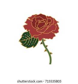 Red Blood Rose Vector Thorns Eps Stock Vector (Royalty Free) 715535803 ...