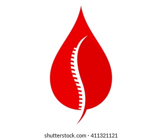 Red Blood Spinal Bone Spine Backbone Stock Vector (Royalty Free ...