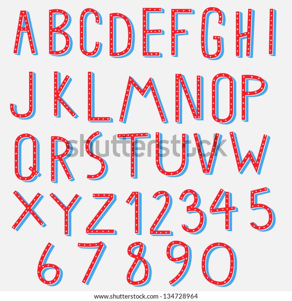 Red Blue Alphabet Stock Vector (Royalty Free) 134728964 | Shutterstock