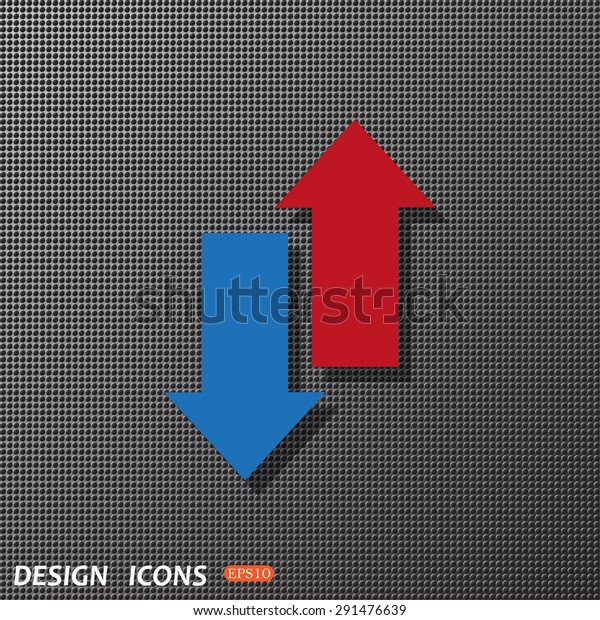 Red Blue Arrow Arrow Indicates Direction Stock Vector (Royalty Free ...
