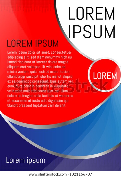 Red Blue Background Design Flyer Brochure Stock Vector (Royalty Free ...