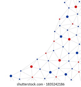 Red Blue Dots Black Lines On Stock Vector (Royalty Free) 1835242186 ...