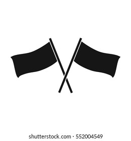 Red Blue Flags Icon Black Style Stock Vector (Royalty Free) 552004549 ...