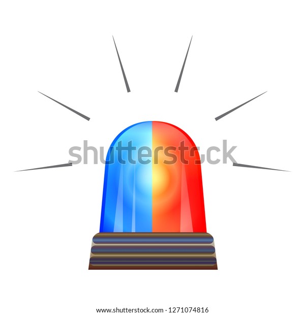 Red Blue Flasher Icon Cartoon Red Stock Vector (Royalty Free ...