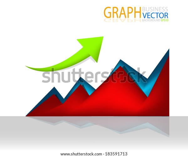 Red Blue Graph Growth Green Point Stock Vector (Royalty Free) 183591713 ...