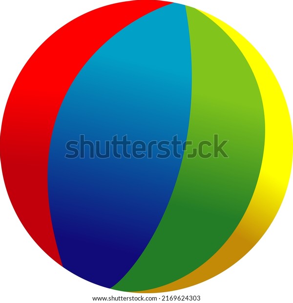 Red Blue Green Yellow Plastic Beach Stock Vector (Royalty Free ...