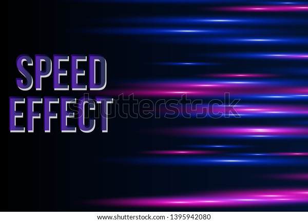 Red Blue Lines Special Effect Glowing Stock Vector (Royalty Free ...
