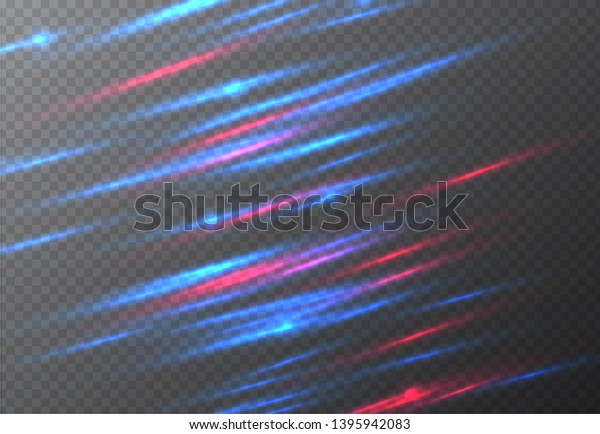 Red Blue Lines Special Effect Glowing Stock Vector (Royalty Free ...