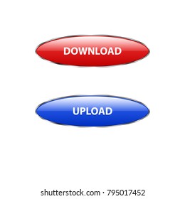 Red Blue Oval Buttons Stock Vector (Royalty Free) 795017452 | Shutterstock