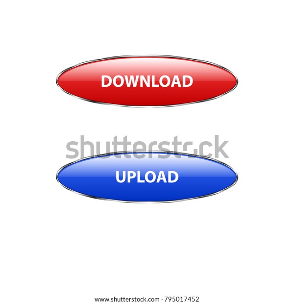 Red Blue Oval Buttons Stock Vector (Royalty Free) 795017452 | Shutterstock