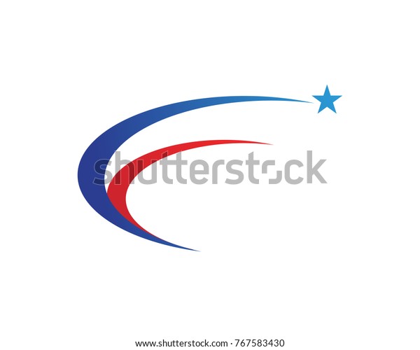 Red Blue Star Logo Template Vector Stock Vector (Royalty Free) 767583430