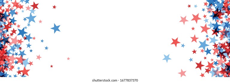 Red Blue Stars Vertical Frame On Stock Vector (Royalty Free) 1677837370 ...