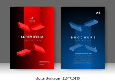 Red Blue Texture Book Cover Design Stock Vector (Royalty Free ...