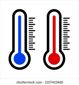 Red Blue Thermometer Icon Vector On Stock Vector (Royalty Free ...