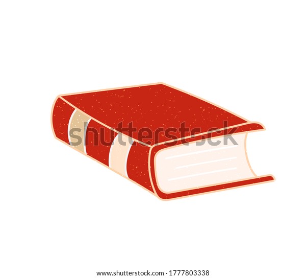 Red Book Cartoon White Background Stock Stock Vector (Royalty Free ...