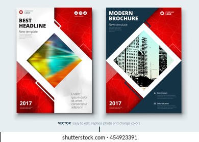 Red Book Cover Design Corporate Business Stock Vector (Royalty Free ...